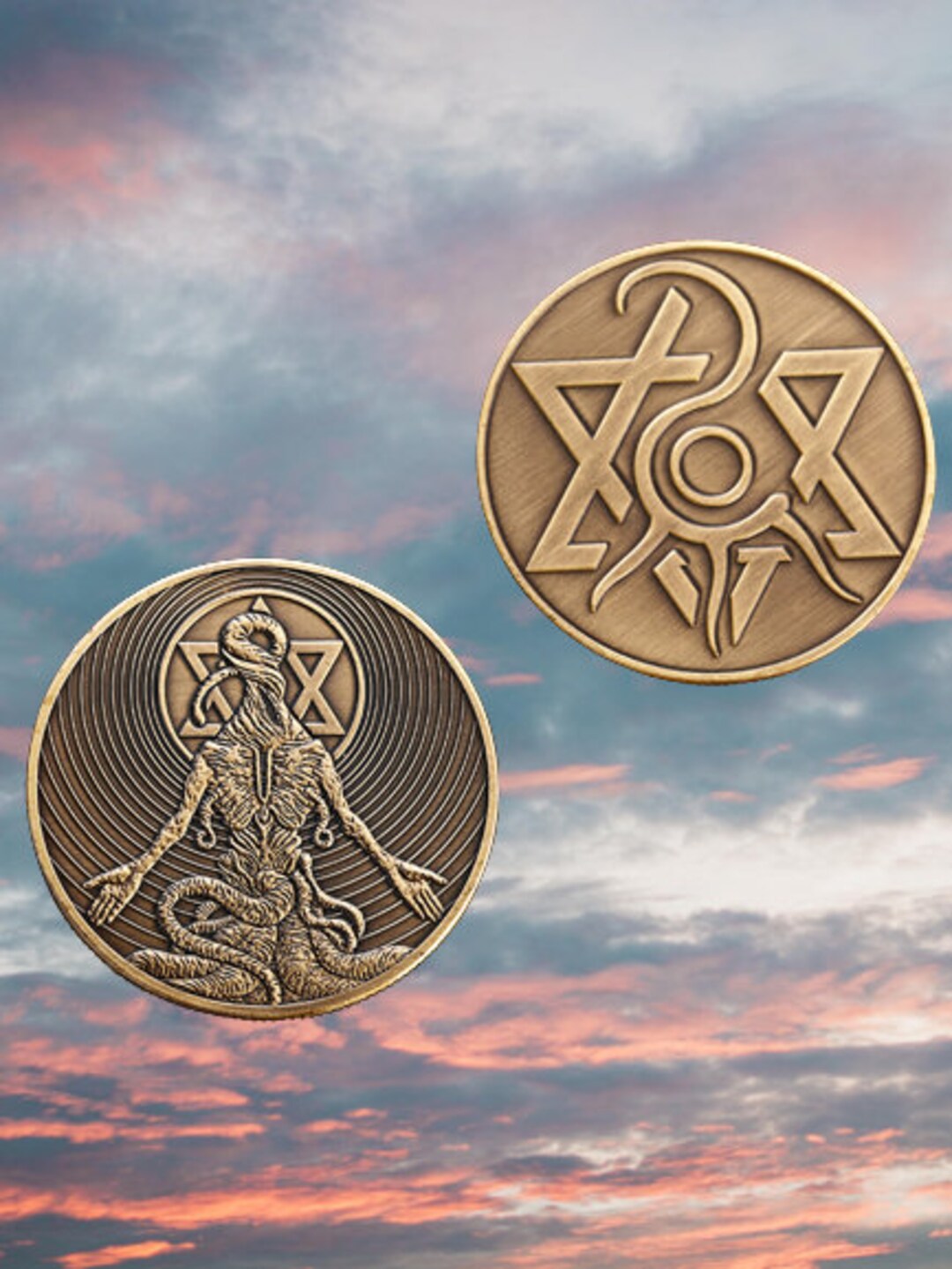 Cthulhu Mythos Coin Pendant Necklace for Men and Women - Etsy