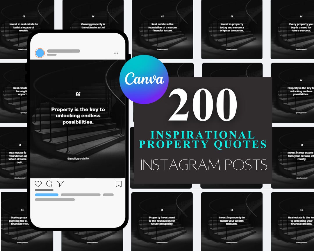 200 Inspirational Property/real Estate Quotes - Instagram Posts - Edit ...