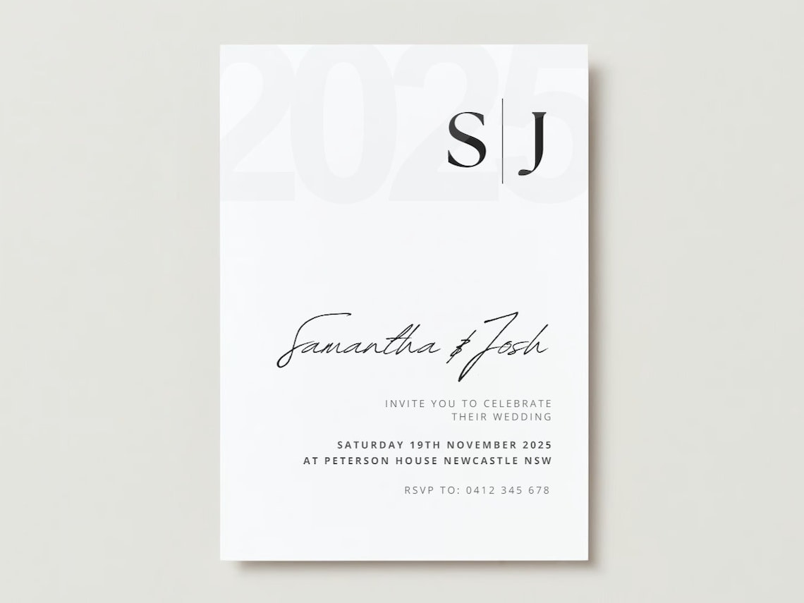 EDITABLE Canva WEDDING INVITATION Template - Use With Free Canva ...