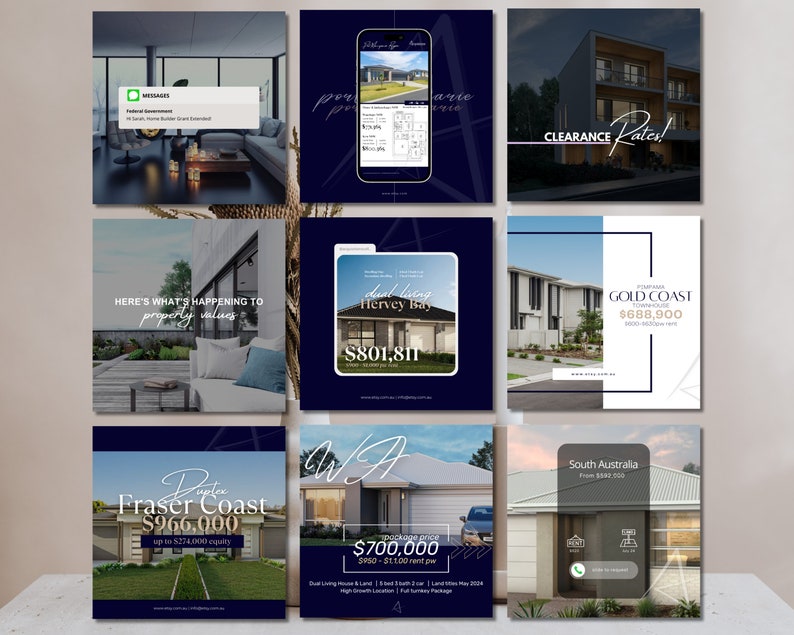 Editable Canva REAL ESTATE Instagram Posts!! - Etsy