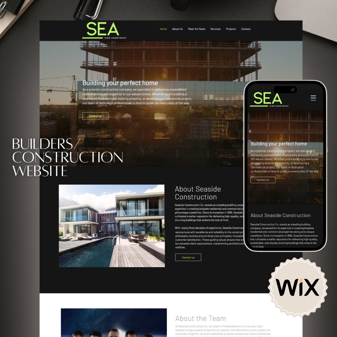 Editable WIX Builder/construction Website! Perfect for Builders or ...