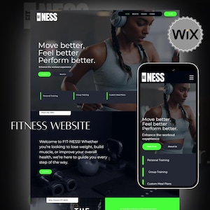 Editable WIX Fitness Website! Perfect for Fitness or Personal Training ...