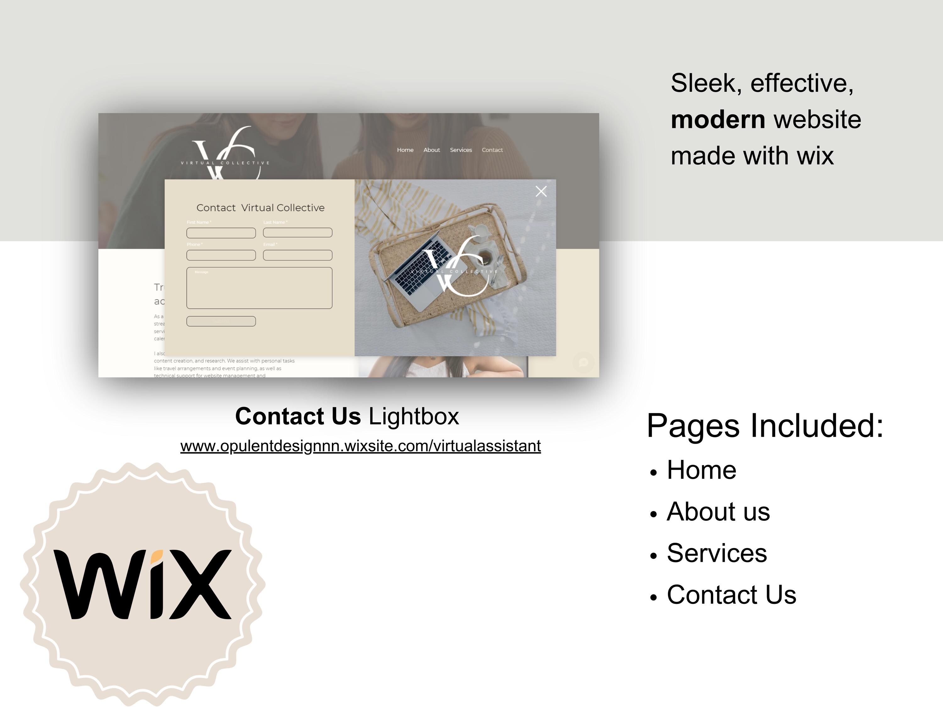 Editable WIX VA Website! Perfect for Virtual Assistant or ANY ...