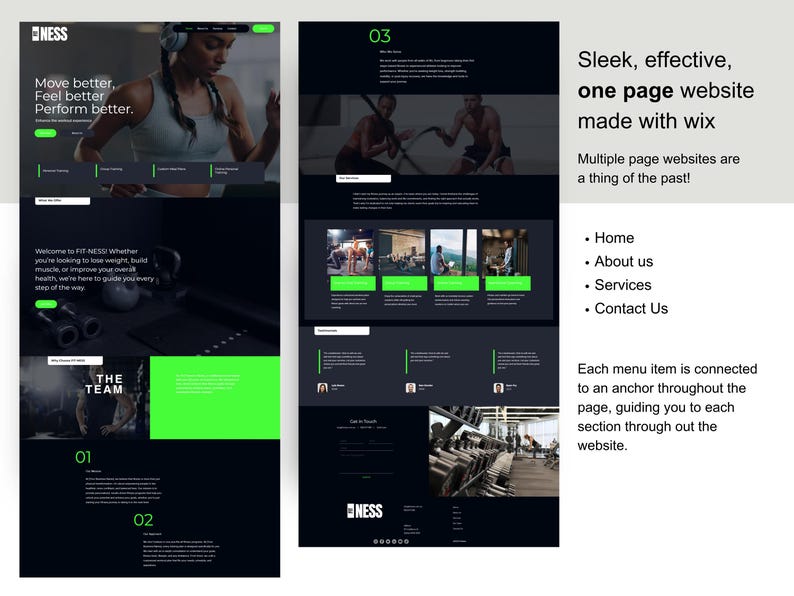 Editable WIX Fitness Website! Perfect for Fitness or Personal Training ...