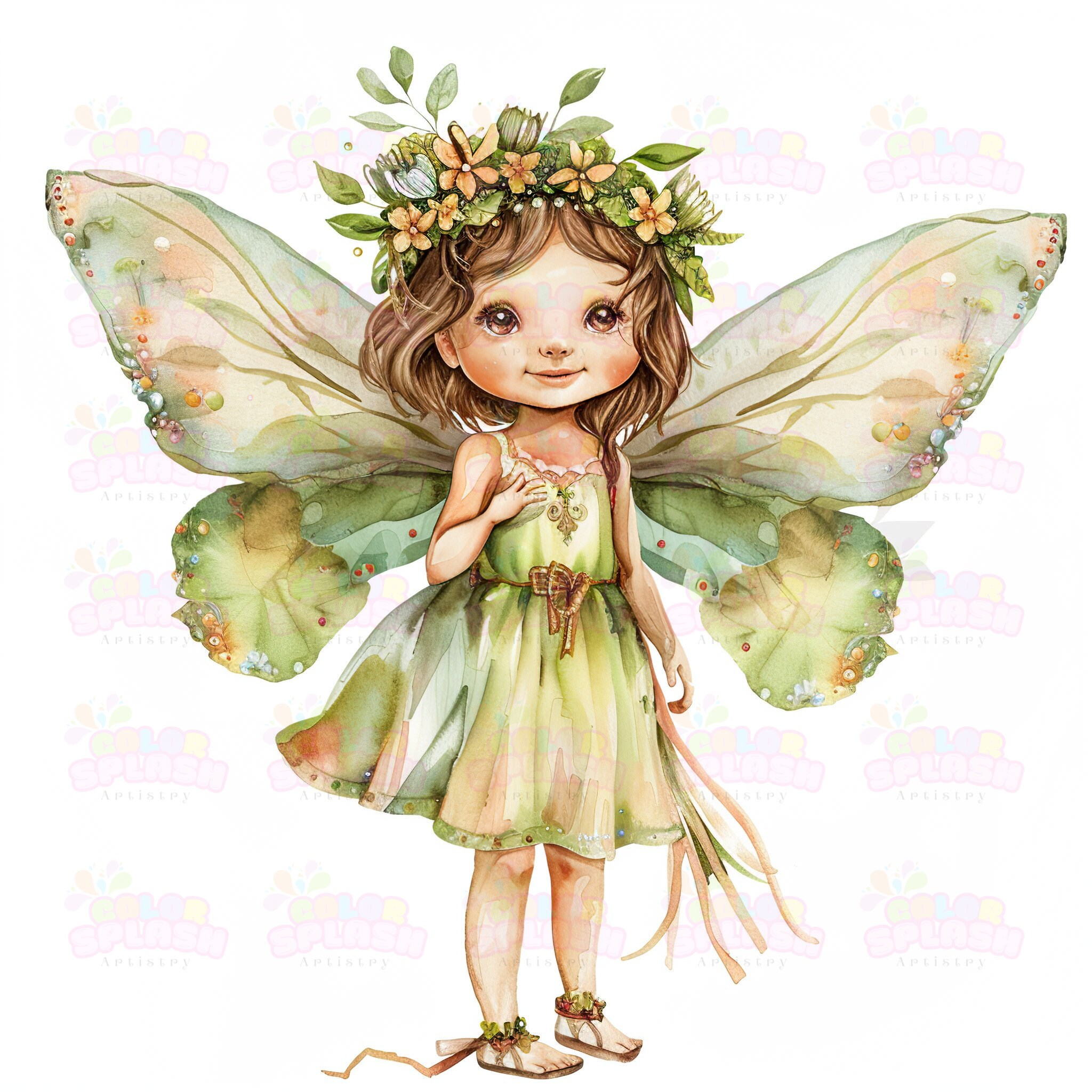 13 Fairy Clipart Watercolor Art, Child Fairy With Wings, Whimsical Kids ...