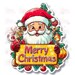 17 Bright Santa Claus Stickers | Merry Christmas Sign With Glittering ...