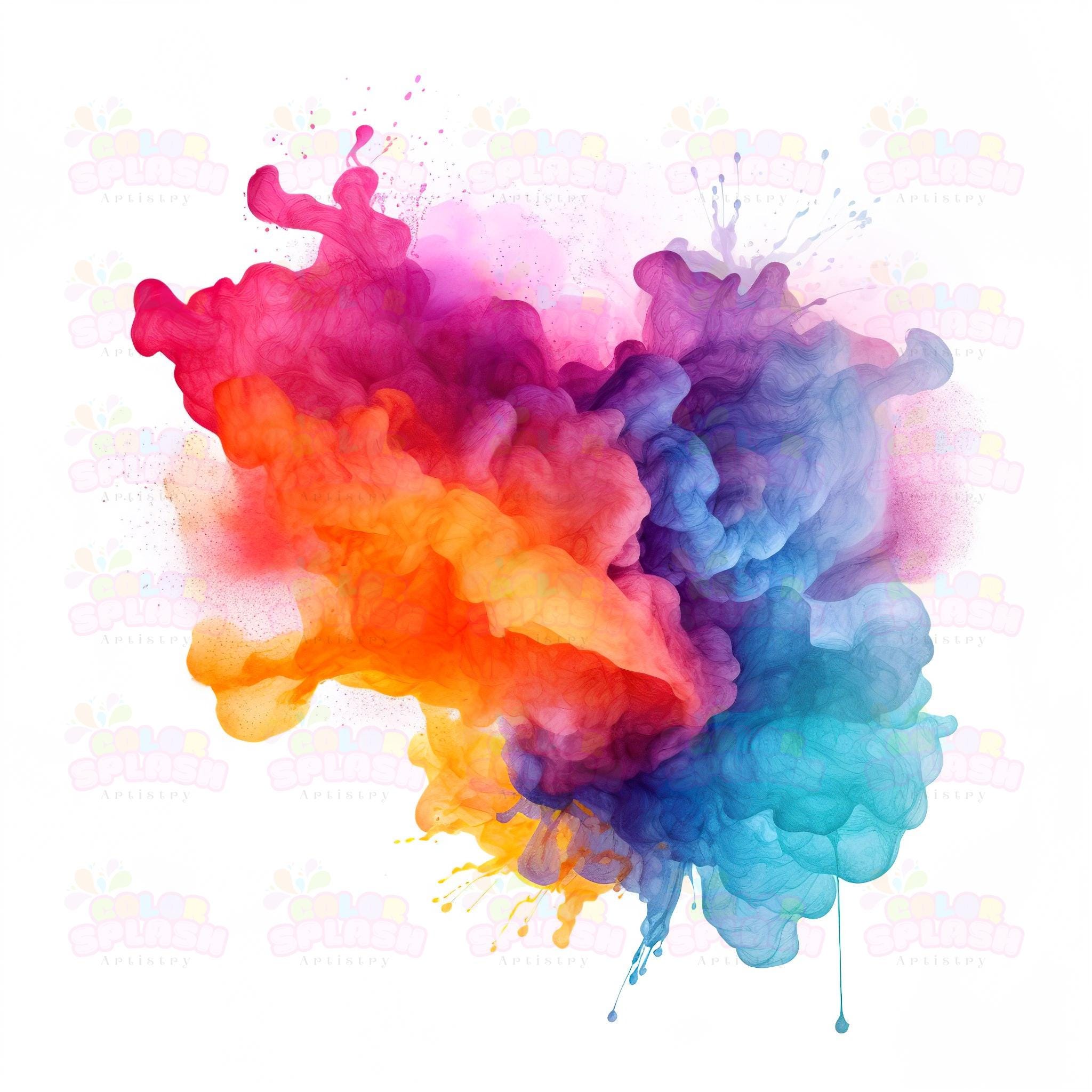 16 Pink Watercolor Spots | Digital Splatter Art for Crafting ...