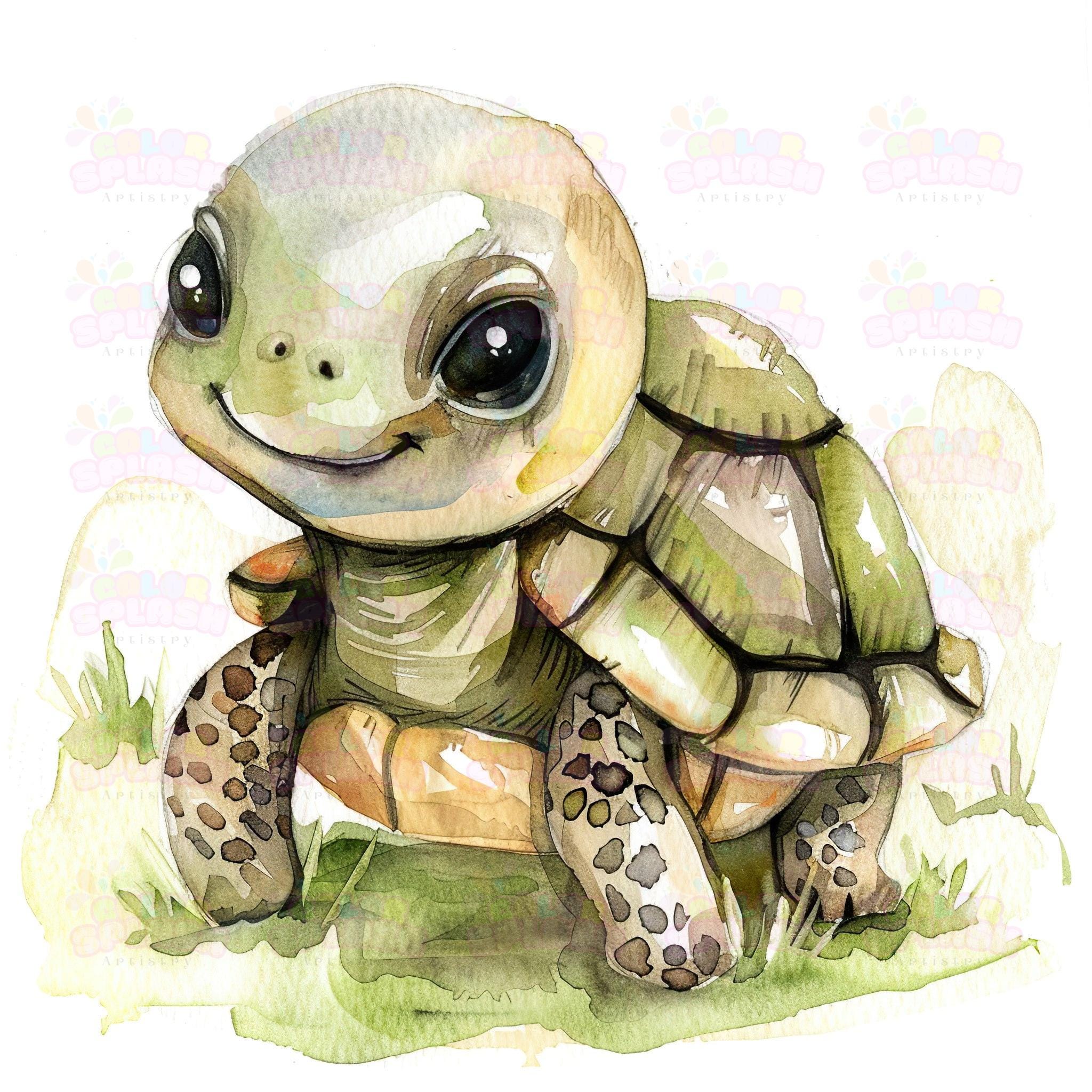 16 Cute Turtle Illustration | Adorable Pastel Turtle Clipart for Kids ...