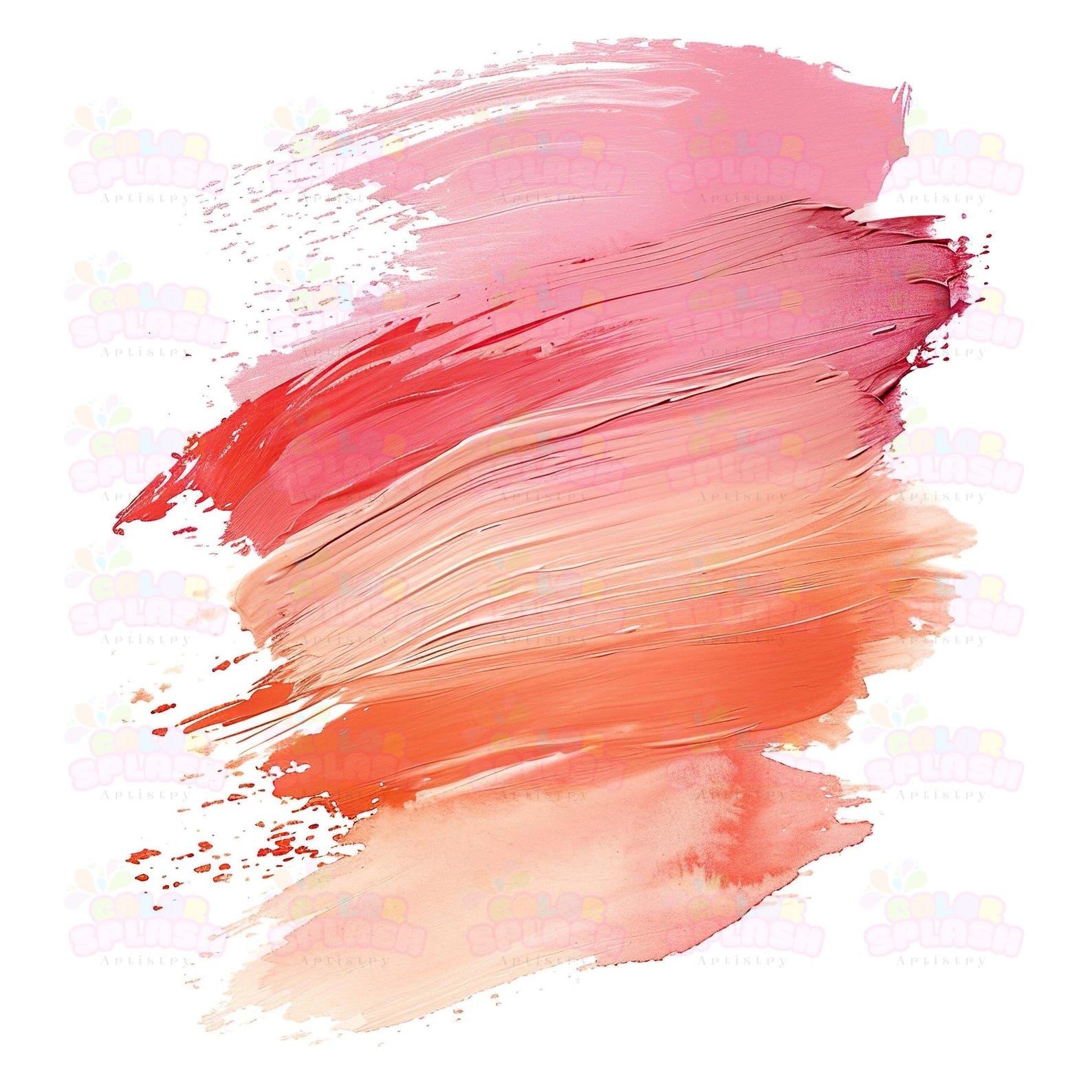 15 Color Swash Art Print | Watercolor Swatch With Pastel Colors ...