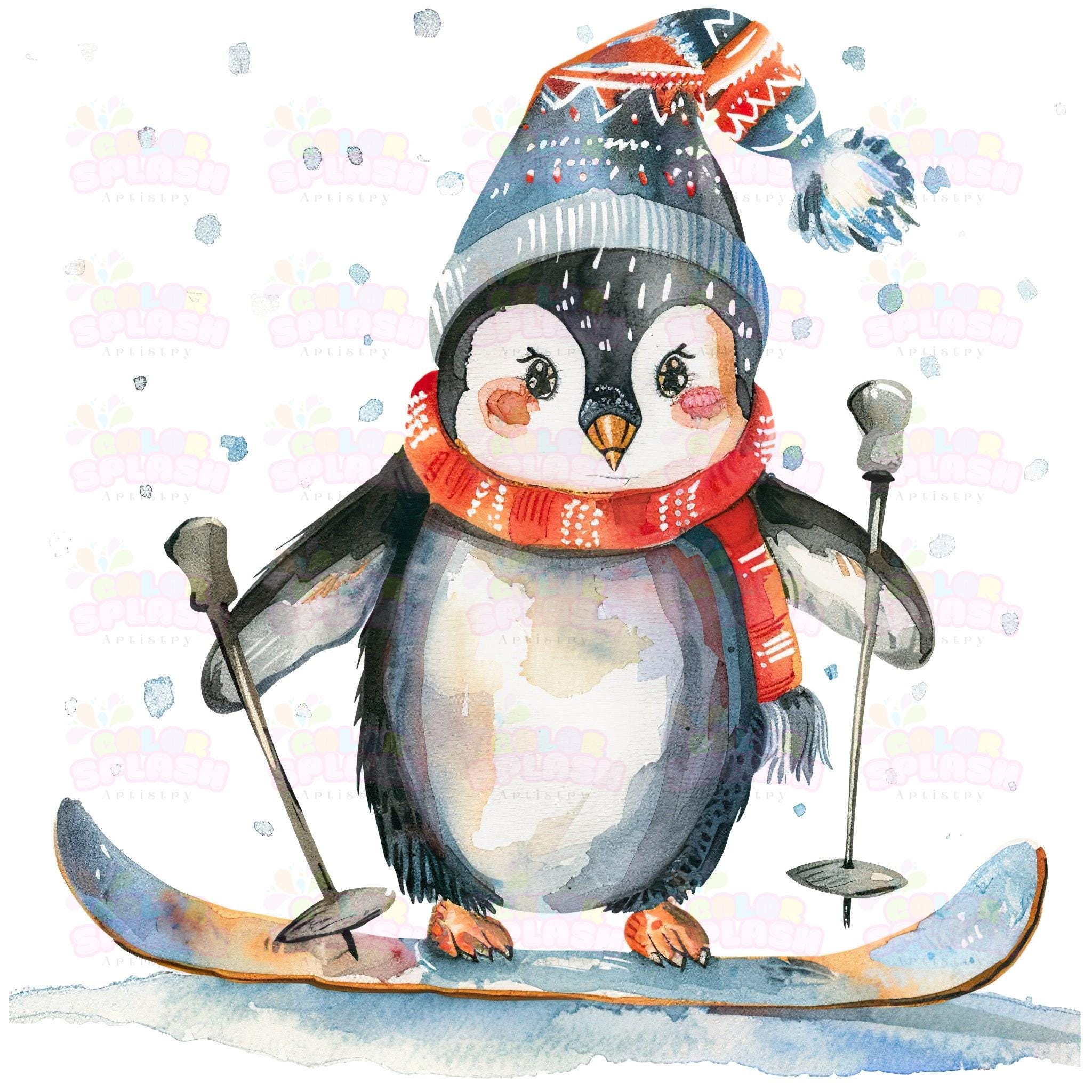 16 Adorable Winter Penguin Art | Cute Penguin Clipart With Hat | Cozy ...