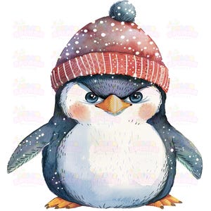 16 Adorable Winter Penguin Art | Cute Penguin Clipart With Hat | Cozy ...