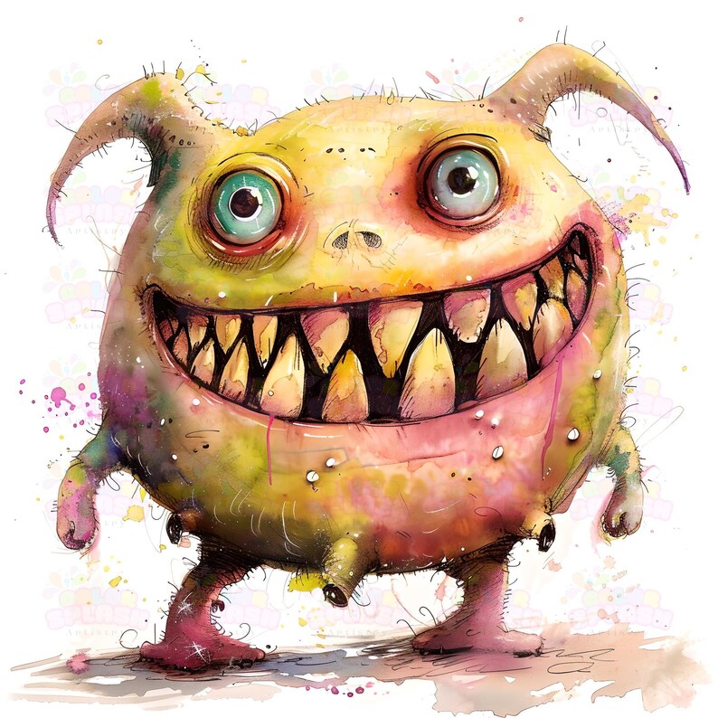 14 Monster Mash Halloween Party Clipart | Cute Spooky Monsters Digital ...