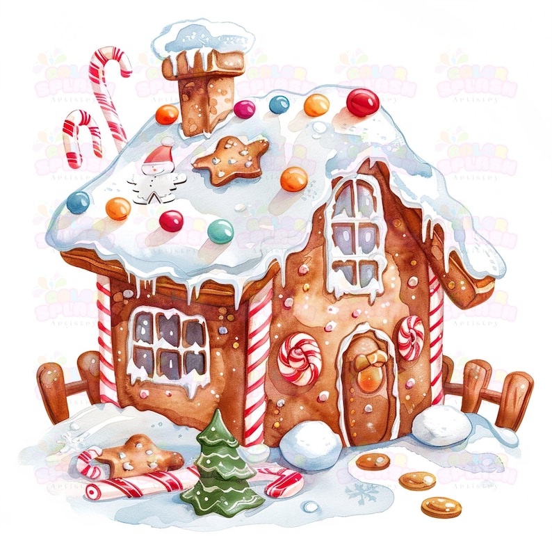 15 Charming Gingerbread Houses Clipart | Festive Christmas PNG for ...