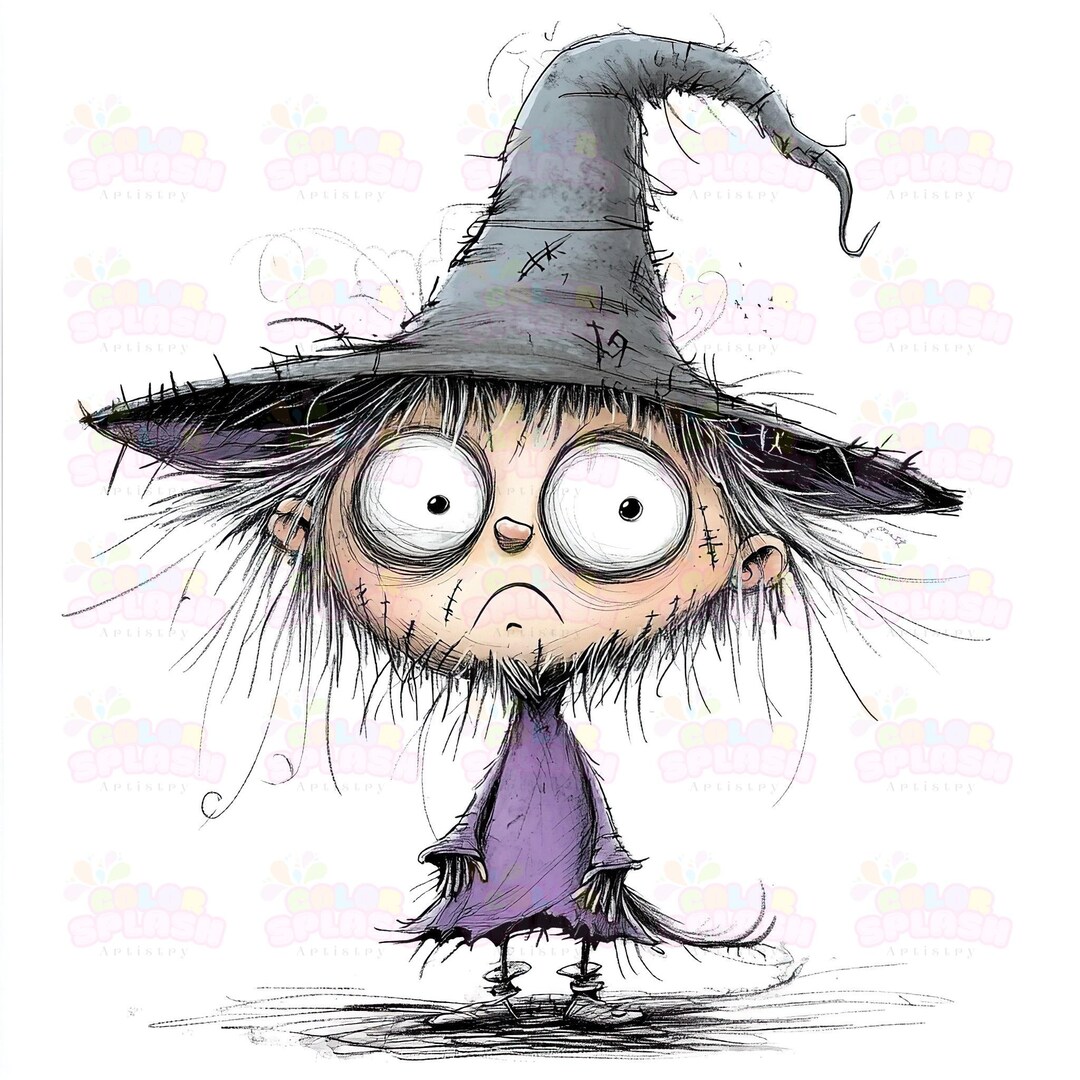 16 Cute Boy Wizard Art in Tattered Witch Outfit With Comical Expression ...