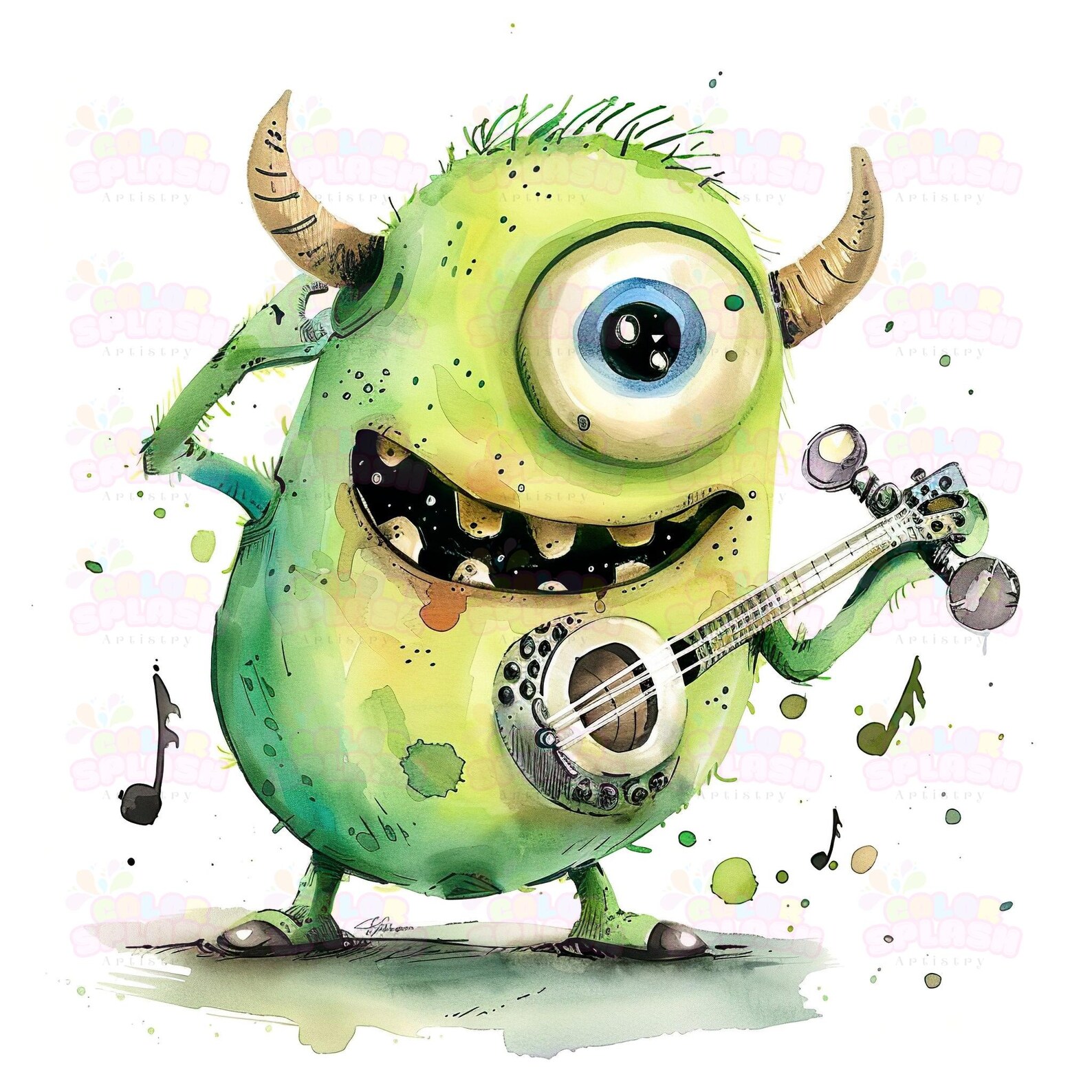 18 Green Monster Mash Art Cute Monster Print for Halloween Decor ...