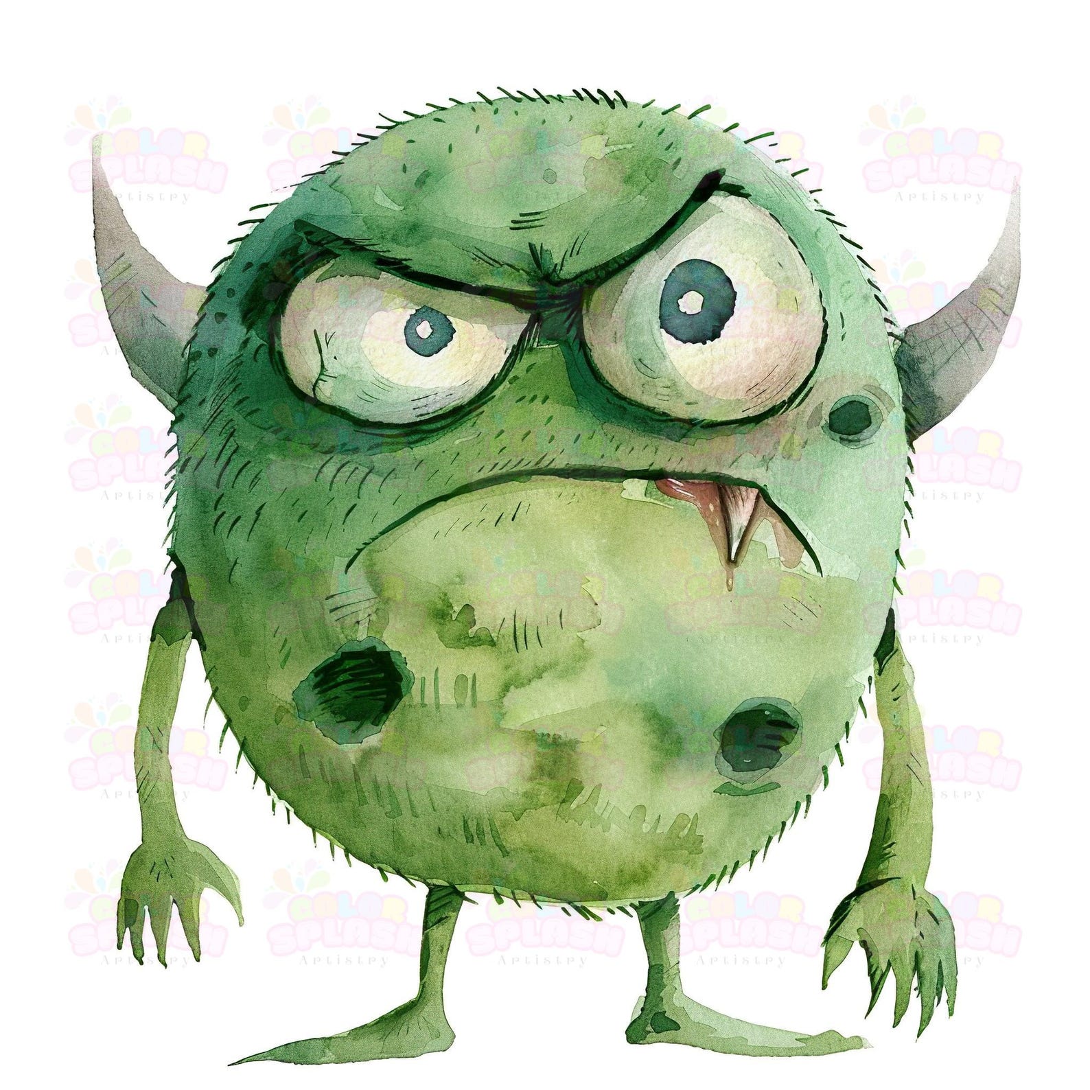 18 Green Monster Mash Art Cute Monster Print for Halloween Decor ...