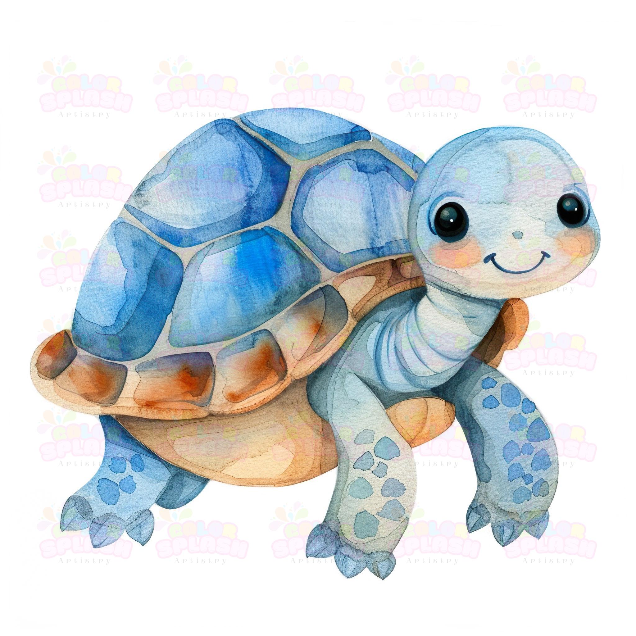 16 Cute Turtle Illustration | Adorable Pastel Turtle Clipart for Kids ...