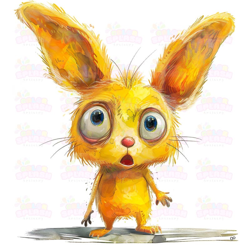19 Playful Yellow Monster Art Print Cute Monster Illustration for Kids ...