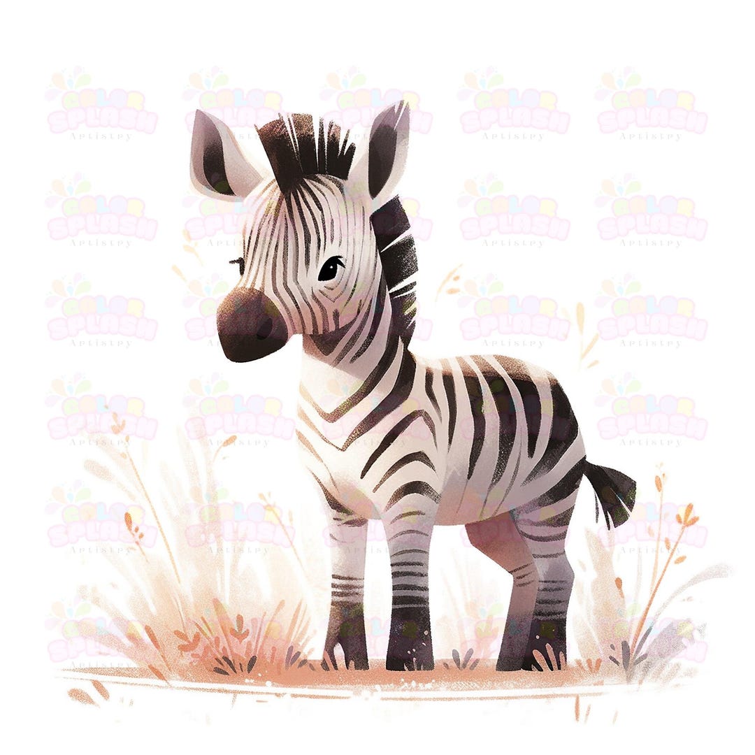 14 Cute Happy Jungle Animals in Muted Pastel Colors | Digital Download ...
