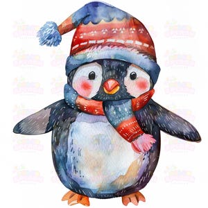 16 Adorable Winter Penguin Art | Cute Penguin Clipart With Hat | Cozy ...