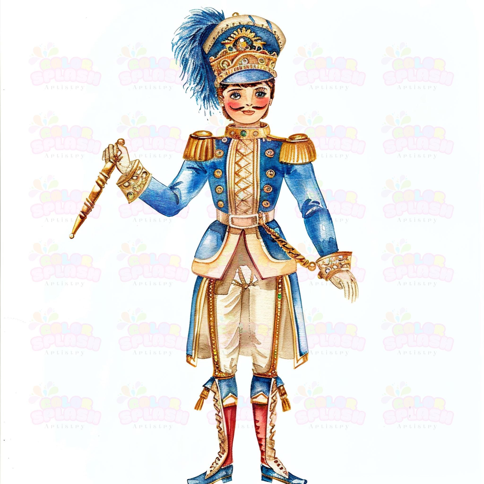 15 Nutcracker Prince in Full Uniform - Charming Ballet Art for Holiday ...
