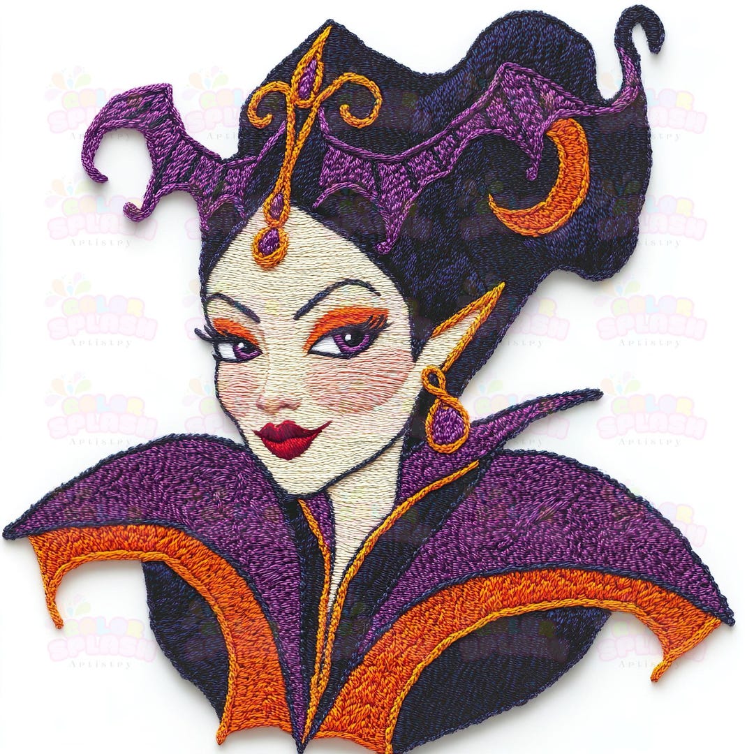 13 Vampire Queen Embroidery Applique, Spooky Halloween Design With ...