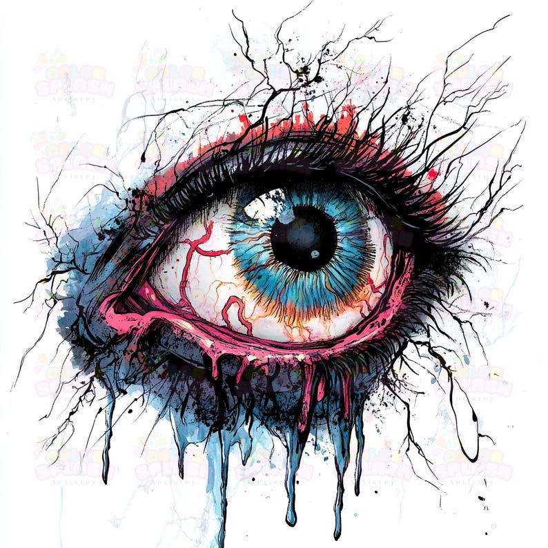 15 Spooky Eyes Art | Creepy Halloween Decor | Eerie Eyes Clipart for ...