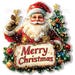 17 Bright Santa Claus Stickers | Merry Christmas Sign With Glittering ...