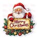 17 Bright Santa Claus Stickers | Merry Christmas Sign With Glittering ...