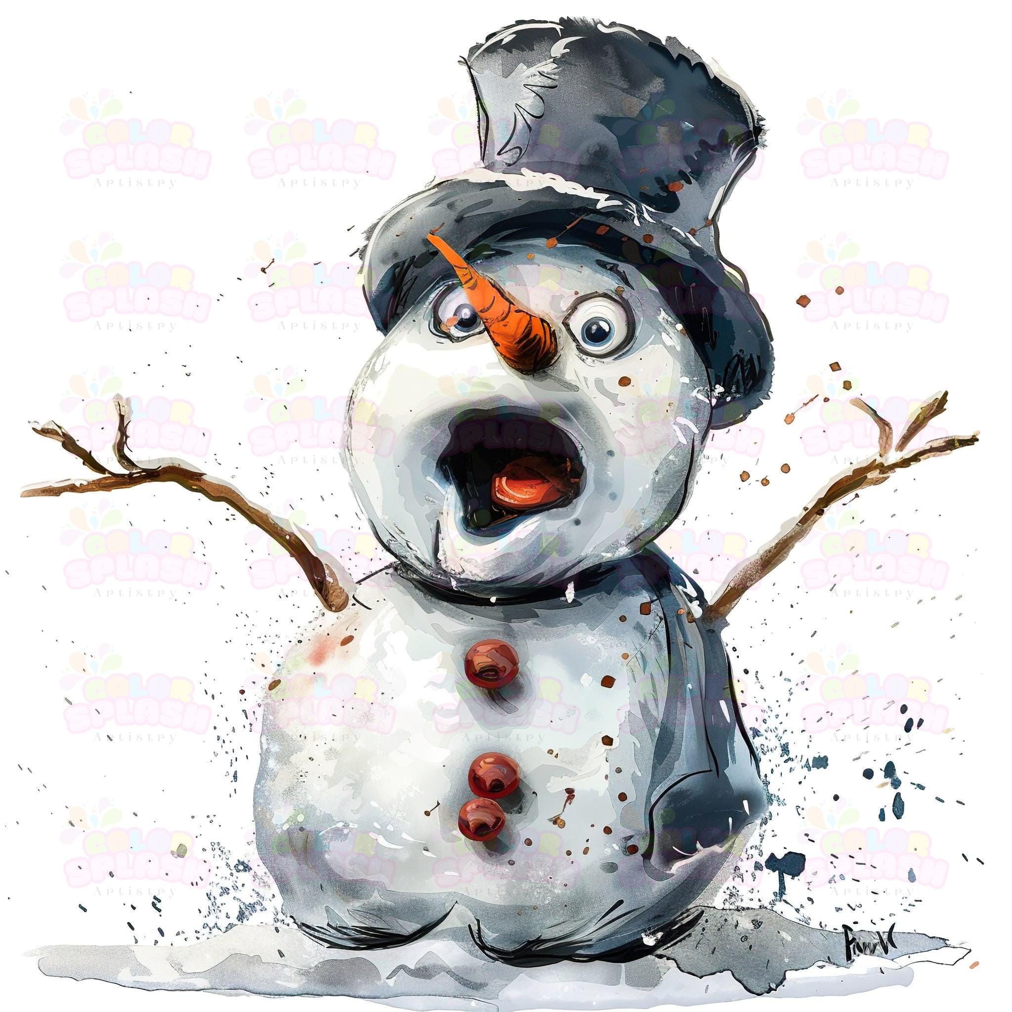 20 Expressive Snowman Art - Whimsical Snowman Illustrations Showcasing ...