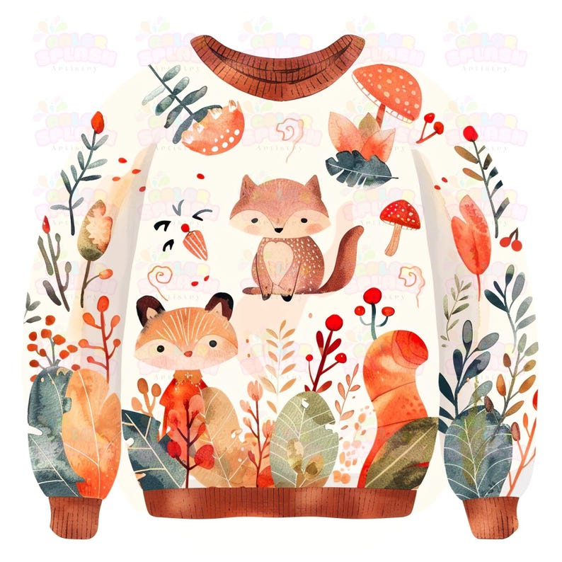 15 Cozy Autumn Sweater Clipart | Watercolor Fall Sweater PNG for Crafts ...