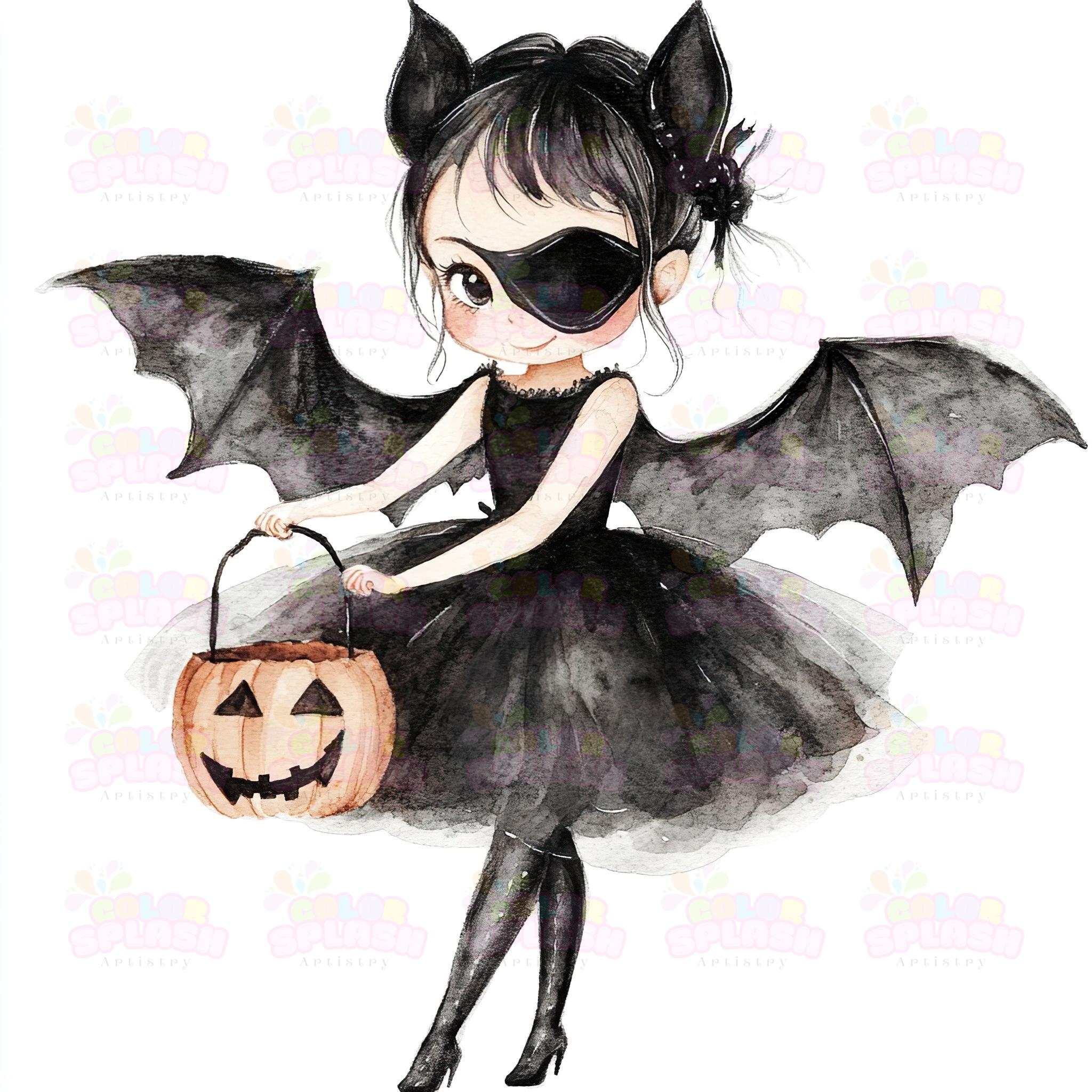 15 Adorable Adult Bat Costume - Black Dress With Bat-wing Sleeves ...