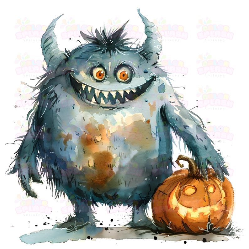 14 Monster Mash Halloween Party Clipart | Cute Spooky Monsters Digital ...