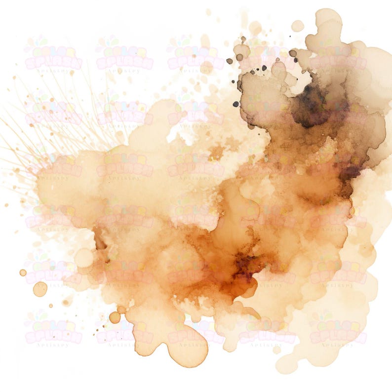 16 Pink Watercolor Spots | Digital Splatter Art for Crafting ...