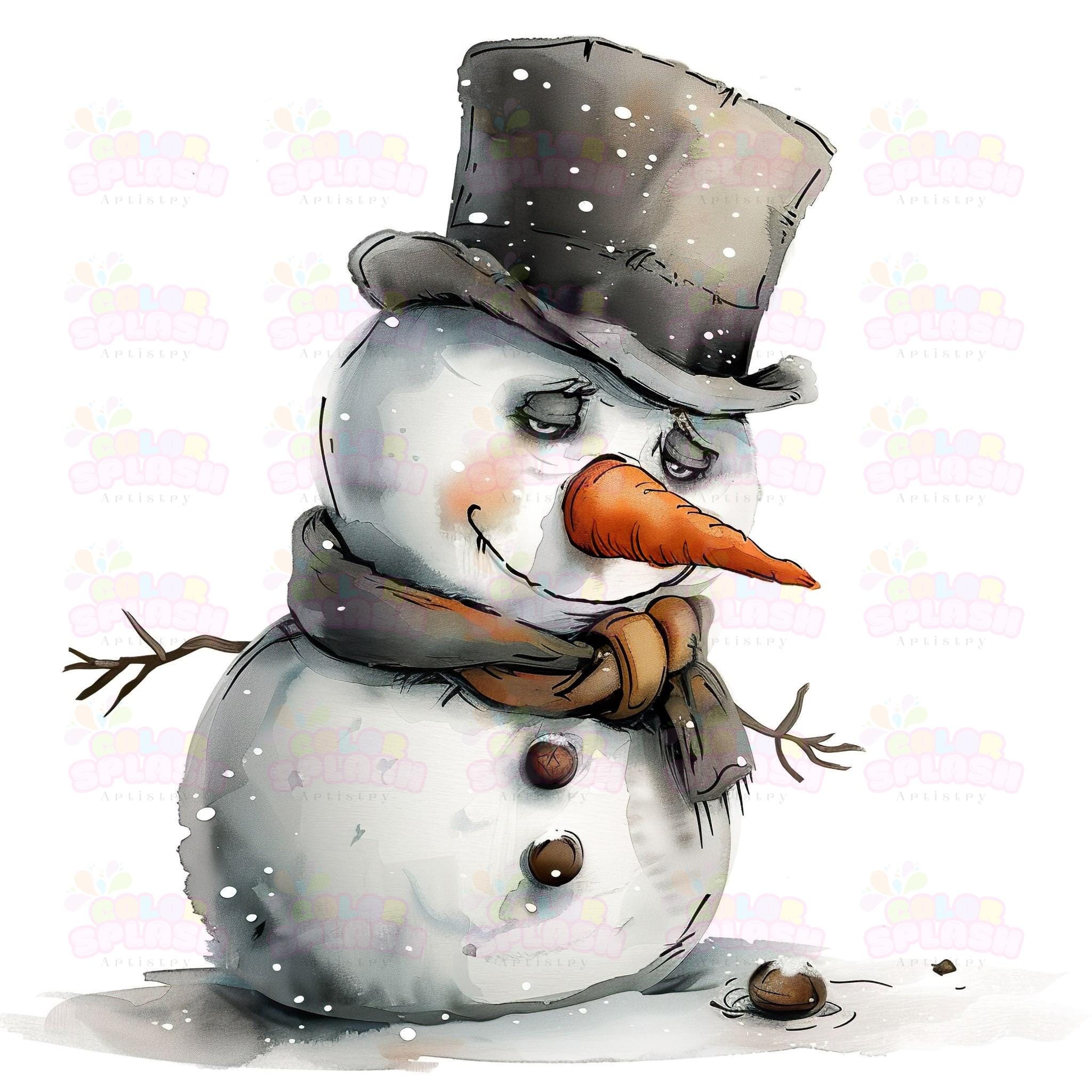 20 Expressive Snowman Art - Whimsical Snowman Illustrations Showcasing ...