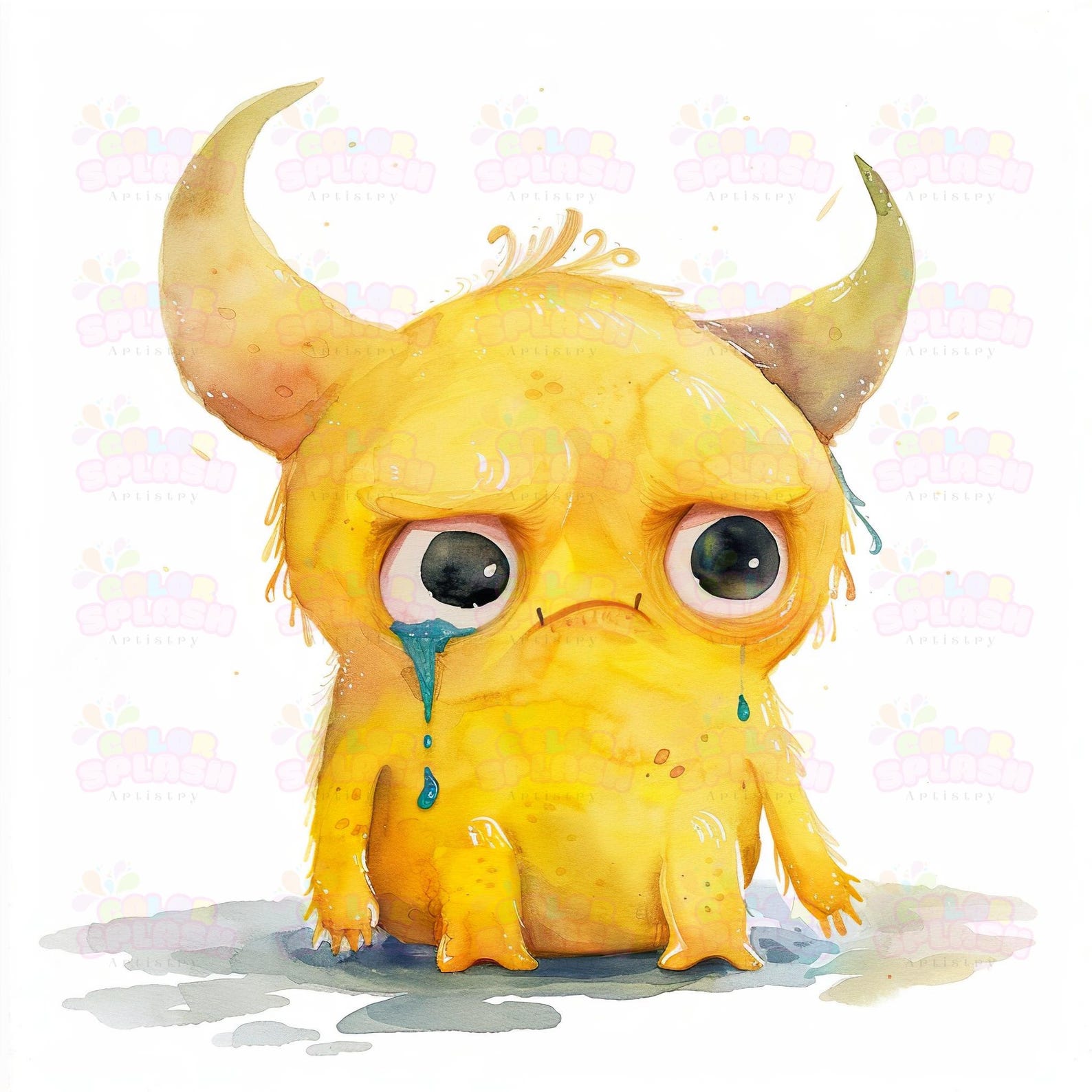 19 Playful Yellow Monster Art Print Cute Monster Illustration for Kids ...