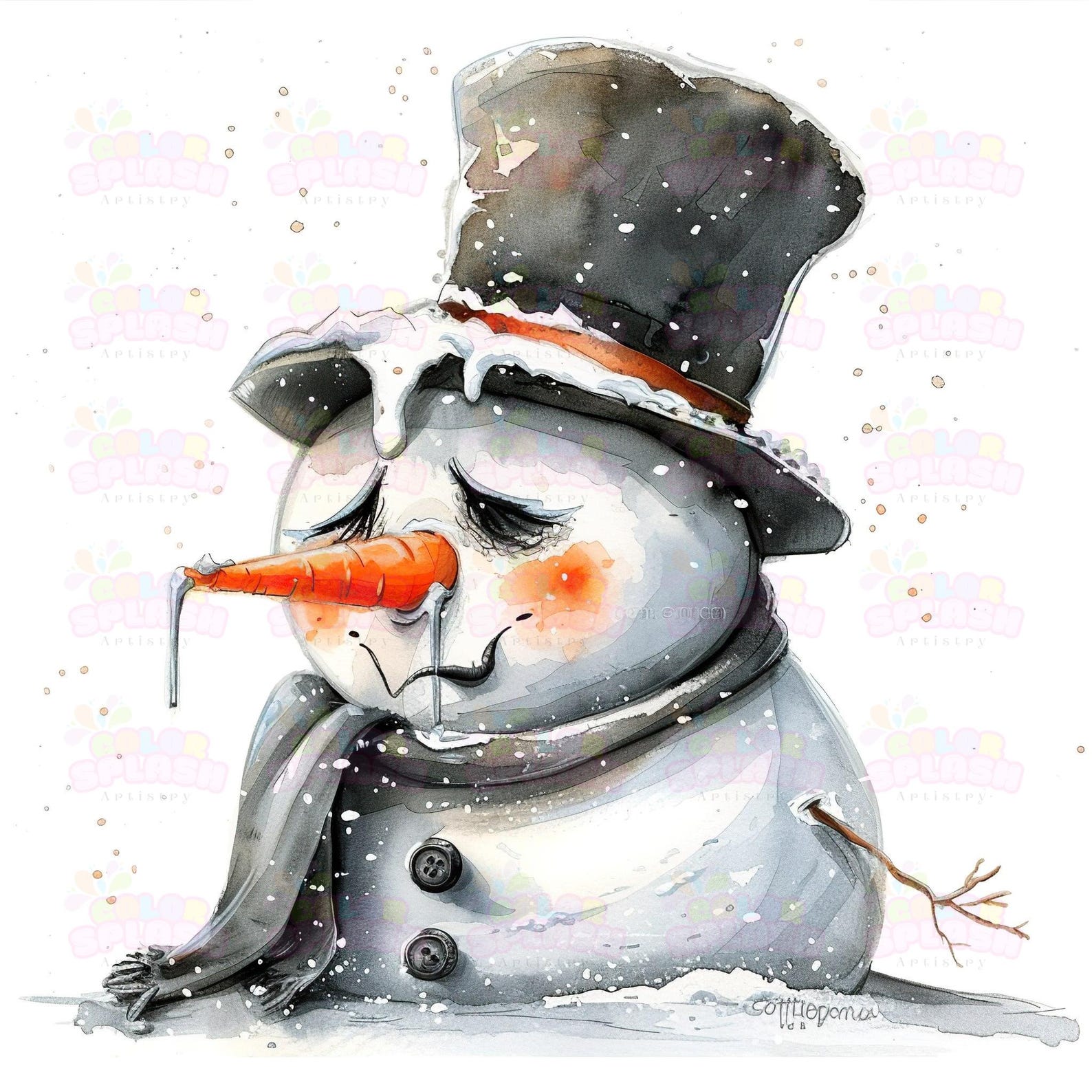 20 Expressive Snowman Art - Whimsical Snowman Illustrations Showcasing ...