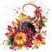 20 Cornucopia Clipart - Autumn Decor and Thanksgiving Art for Harvest ...