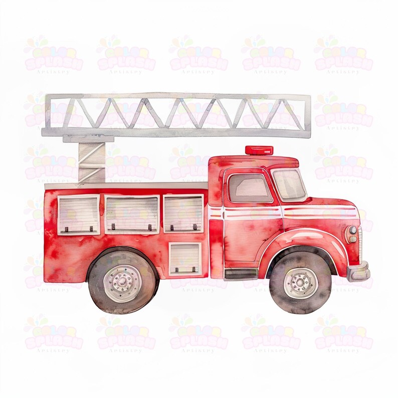 14 Cute Little Firefighter Clipart | Fire Truck Printable Art | Digital ...