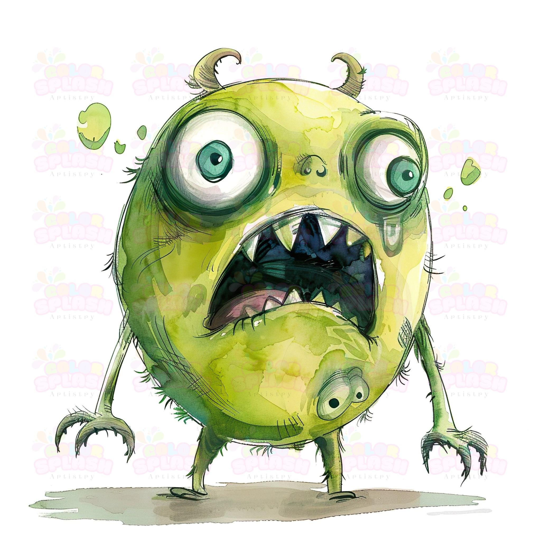 18 Green Monster Mash Art - Cute Monster Print for Halloween Decor ...