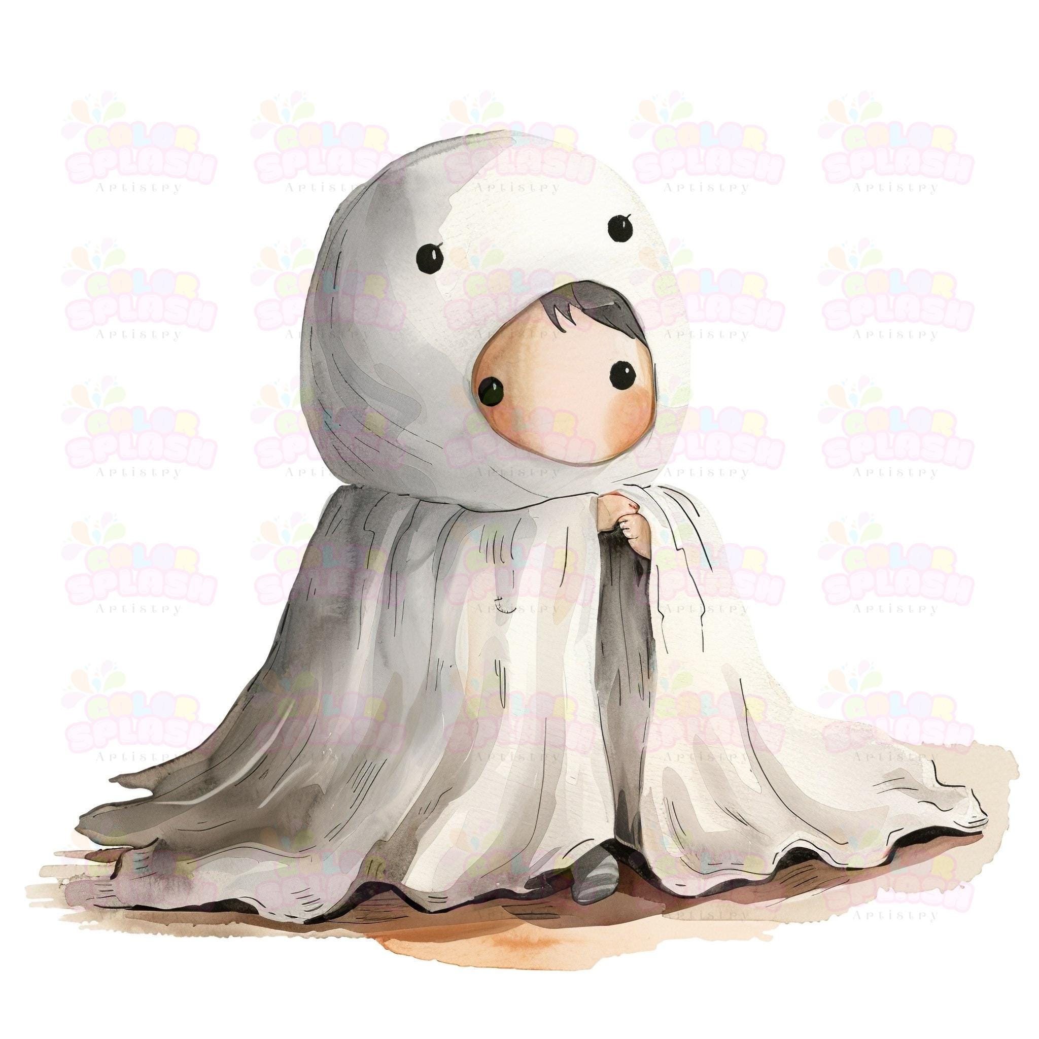 13 Cute Child Dressed as a Ghost With White Sheet - Whimsical Halloween ...