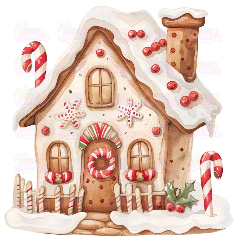 15 Charming Gingerbread Houses Clipart | Festive Christmas PNG for ...