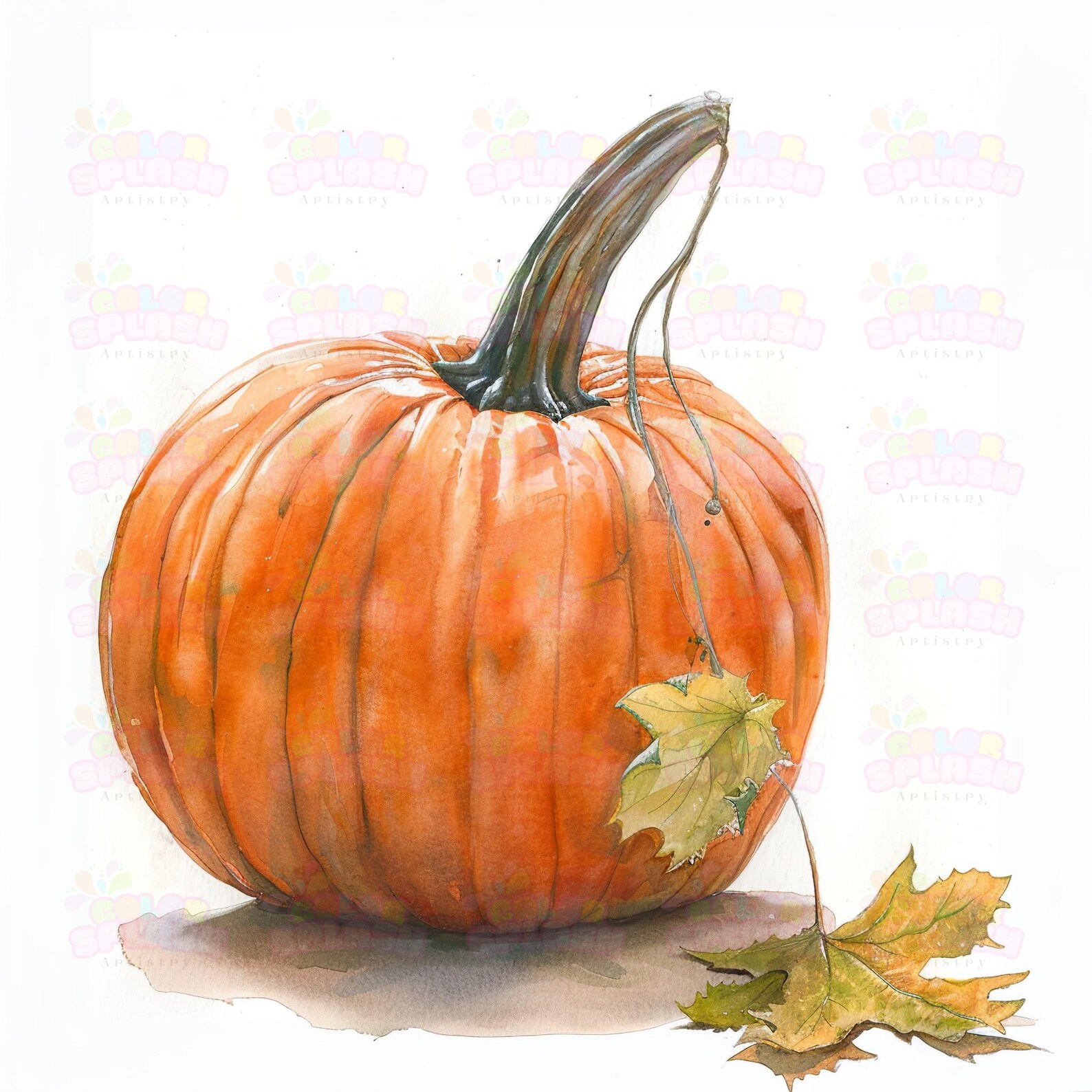 23 Watercolor Pumpkin Clipart | Autumn Pumpkin Decor | Halloween ...
