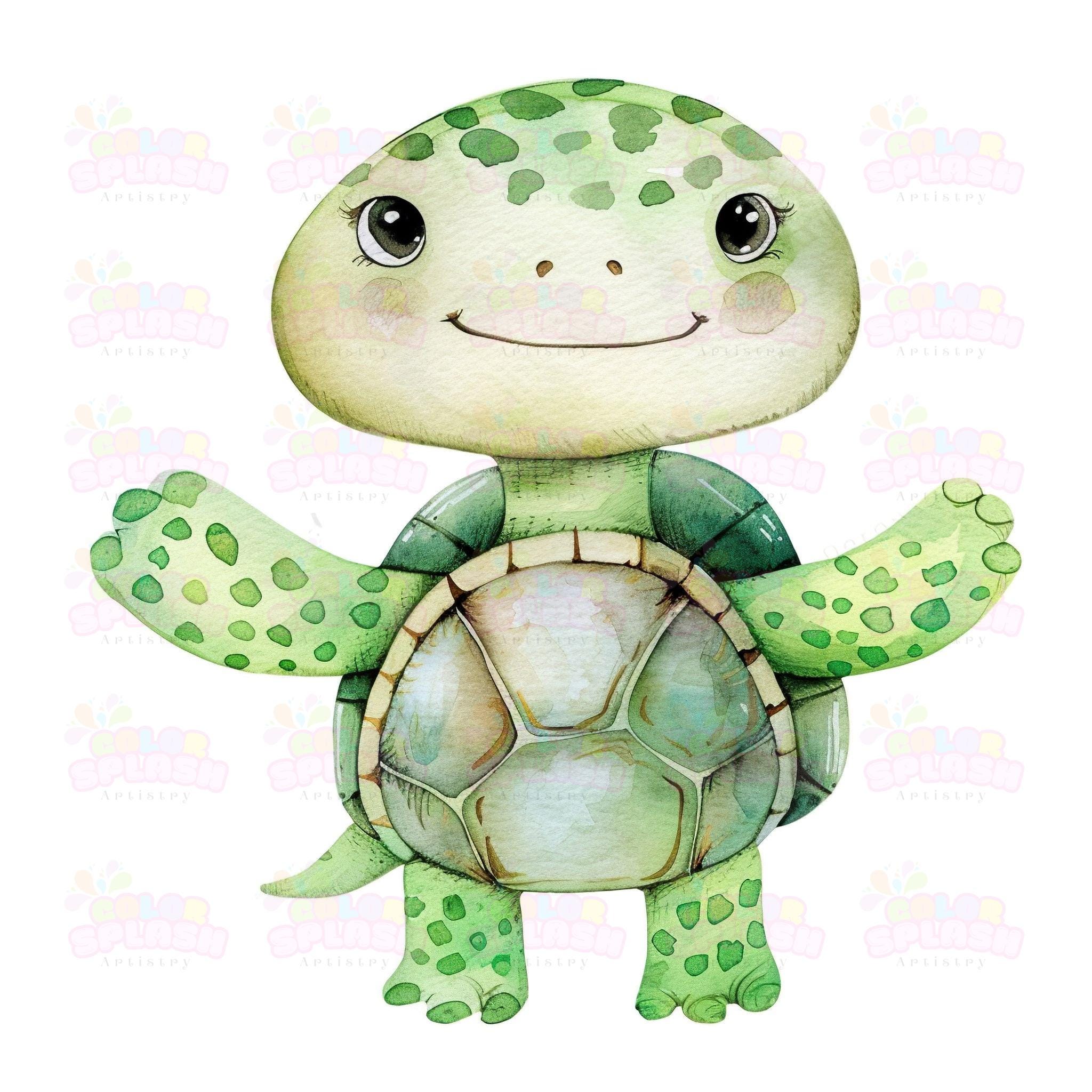 16 Cute Turtle Illustration | Adorable Pastel Turtle Clipart for Kids ...