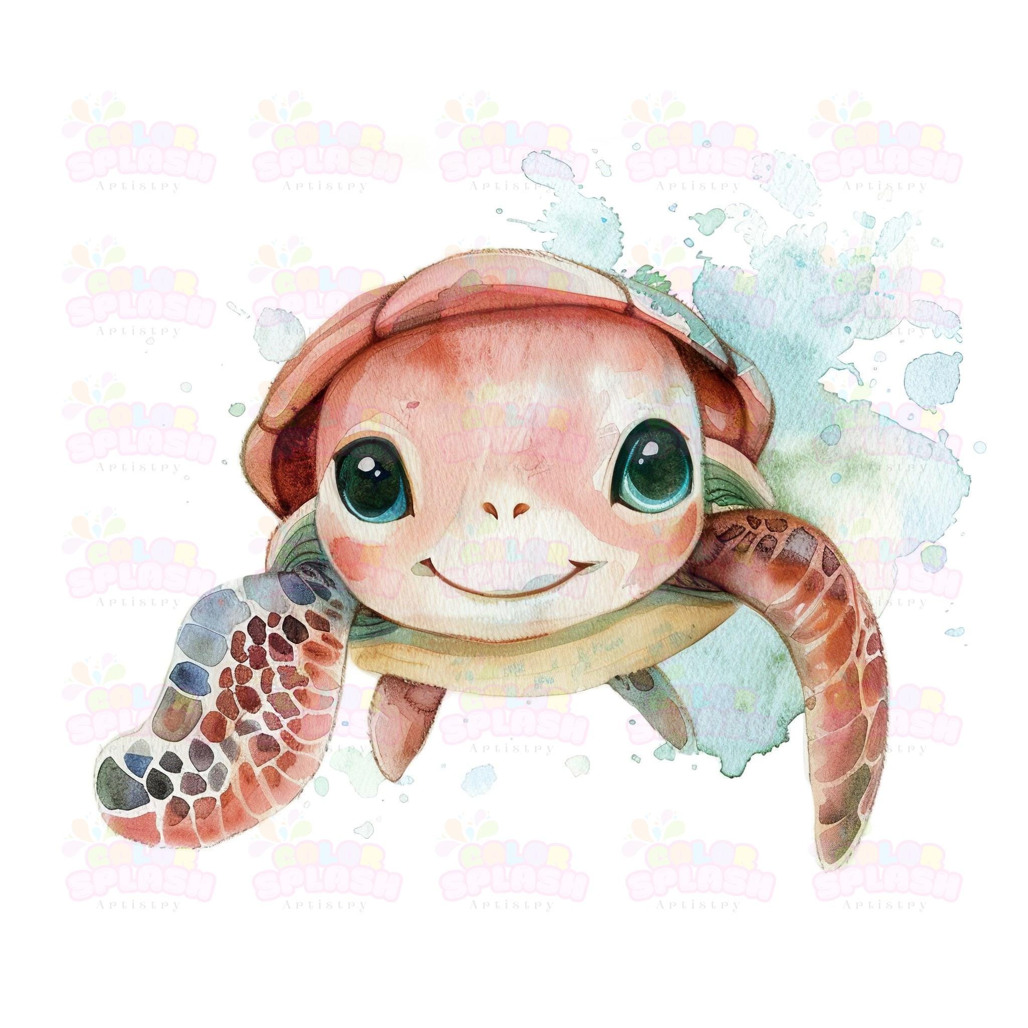 16 Cute Turtle Illustration | Adorable Pastel Turtle Clipart for Kids ...