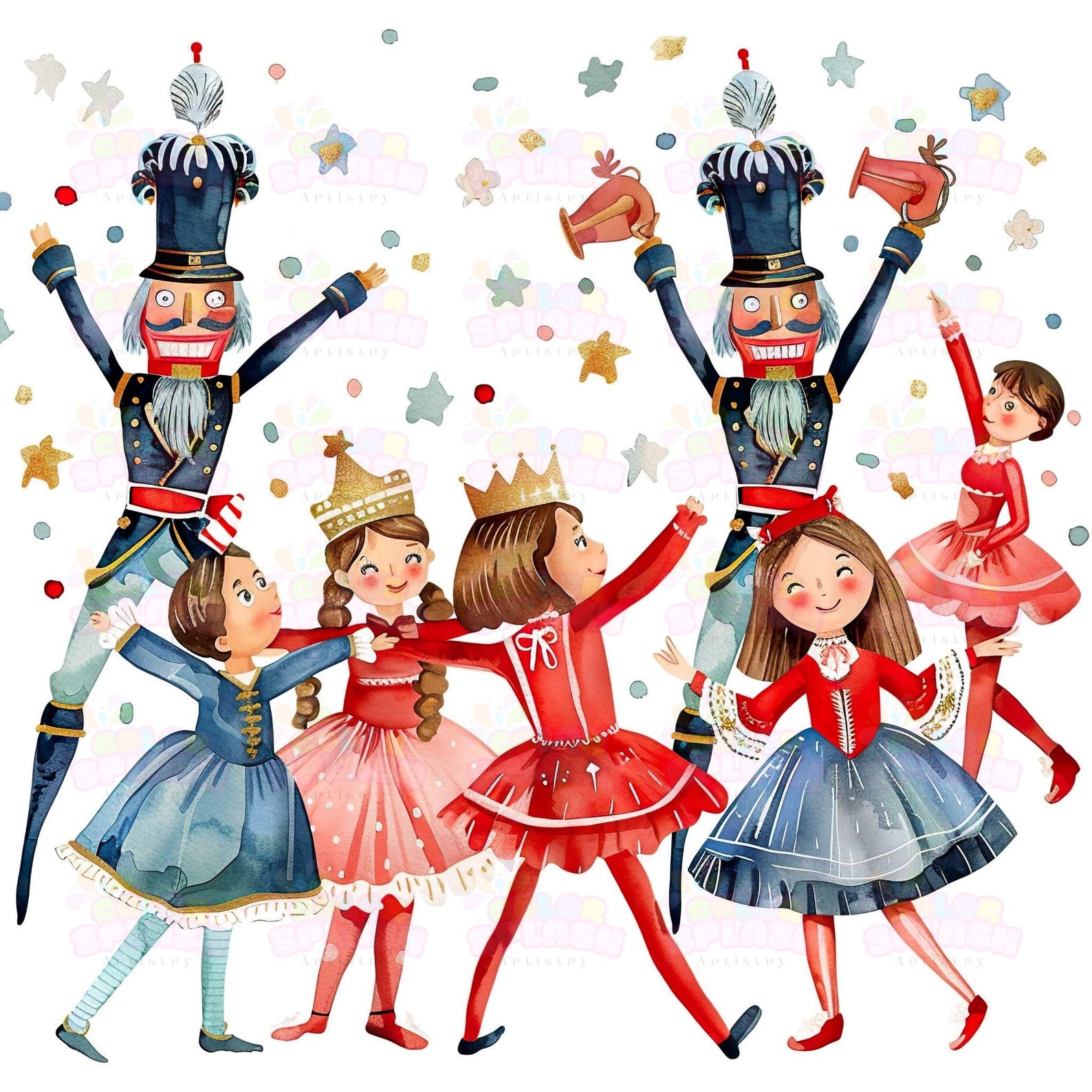14 Nutcracker Ballet Clipart Christmas Ballet Art for Holiday Decor ...