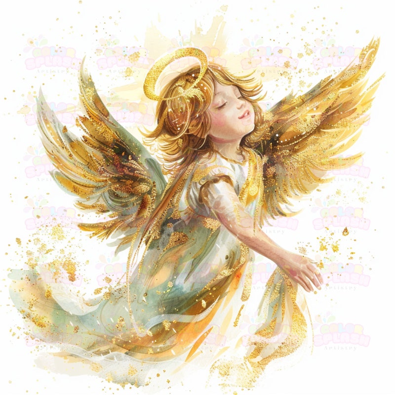 Watercolor Angel - Etsy