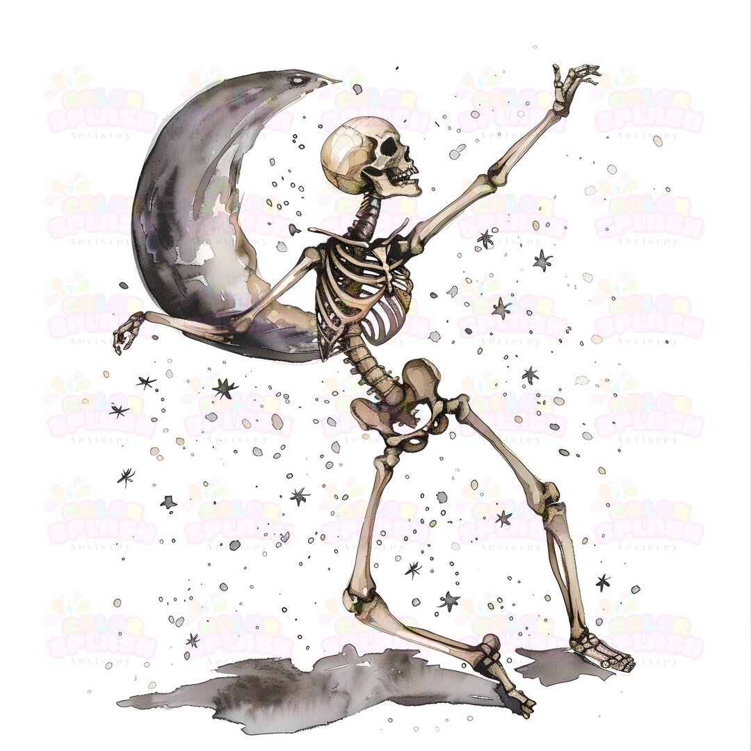 13 Dancing Skeleton Clipart | Spooky Halloween PNG | Skeleton Art for ...