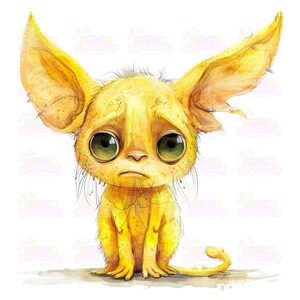 19 Playful Yellow Monster Art Print | Cute Monster Illustration for ...