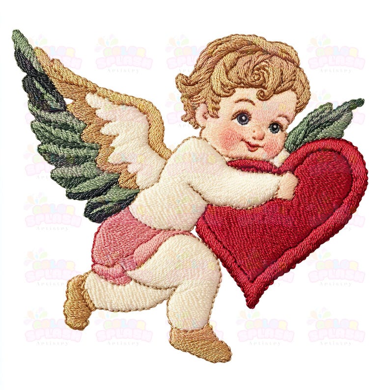 16 Valentine's Day Cupid Embroidery Applique | Love Sewing Design ...